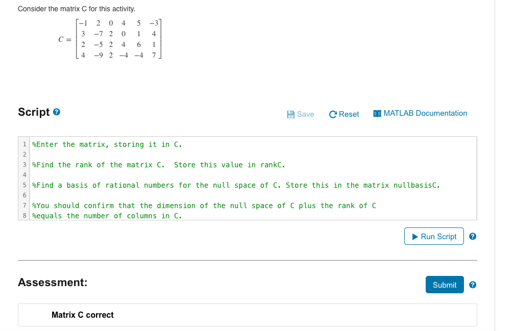 Solved In this activity you will find the rank of a matrix | Chegg.com