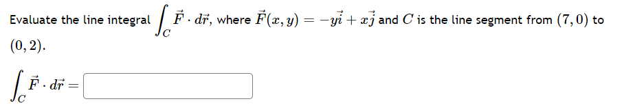 Solved Evaluate the line integral ∫CF⋅dr, where | Chegg.com
