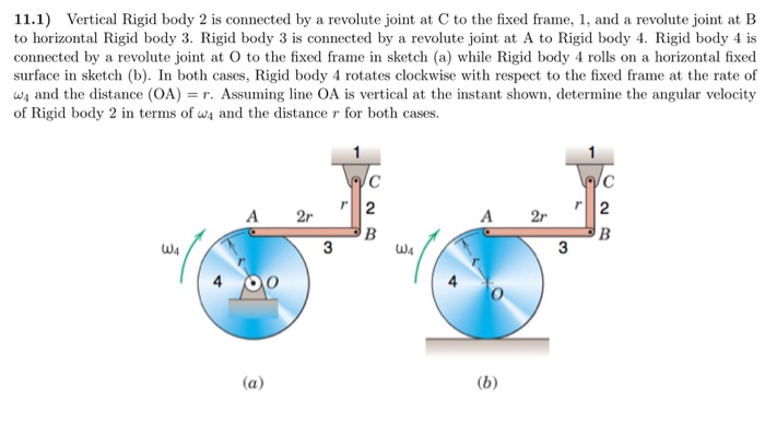 Solved 11.1) Vertical Rigid body 2 is connected by a | Chegg.com