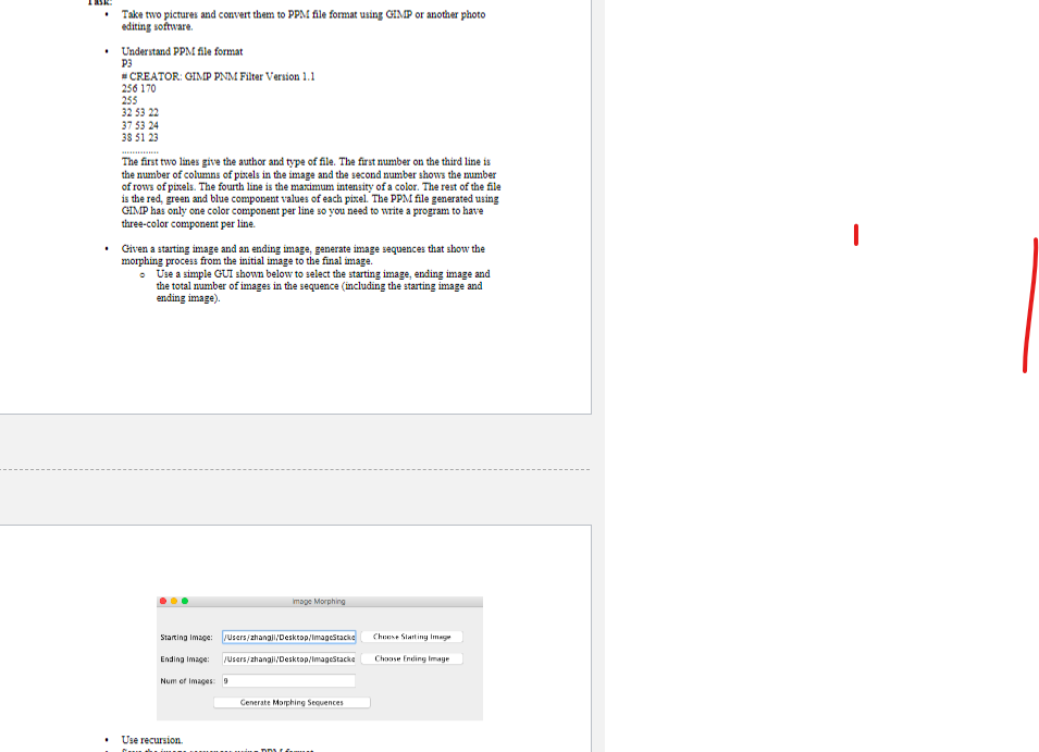 Take two pictures and convert them to PPM file format | Chegg.com