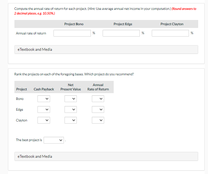 Solved Oriole Company is considering three long-term capital | Chegg.com