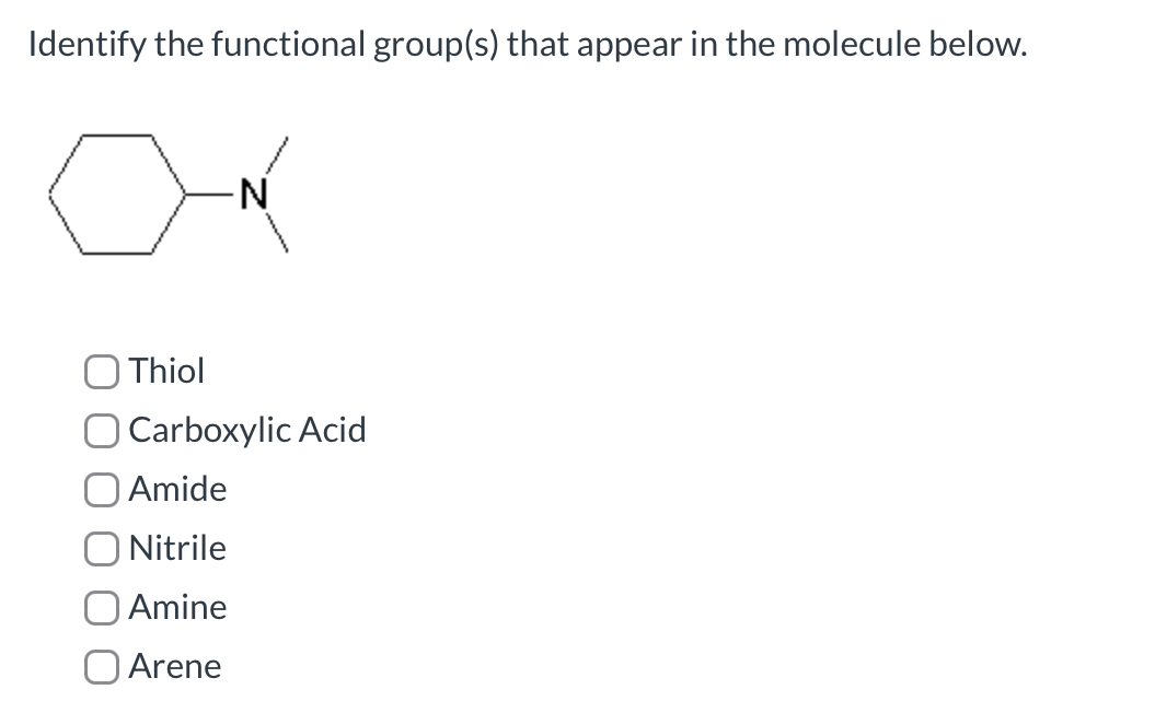 Solved Identify the functional group(s) that appear in the | Chegg.com