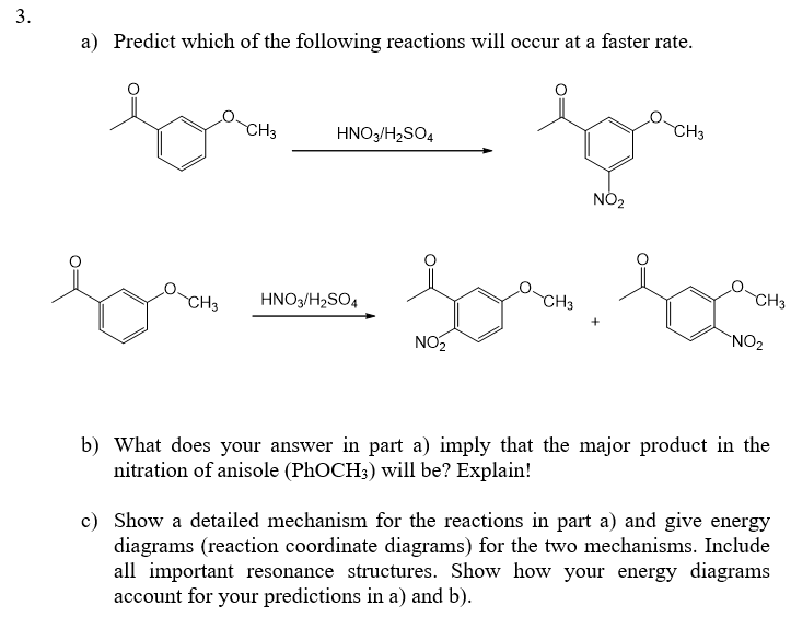 Solved 3. a) Predict which of the following reactions will | Chegg.com