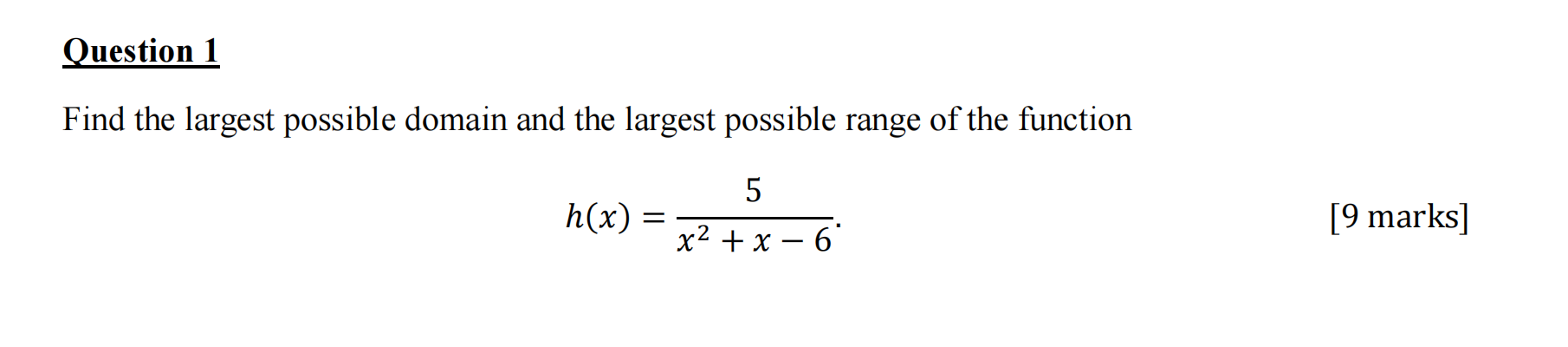 Solved Find the largest possible domain and the largest | Chegg.com