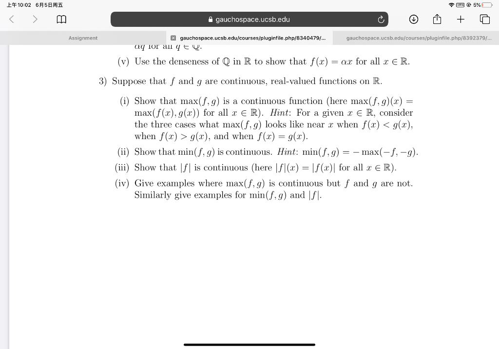Solved EF 10:02 659 @VEN] @ 5% | M gauchospace.ucsb.edu | Chegg.com