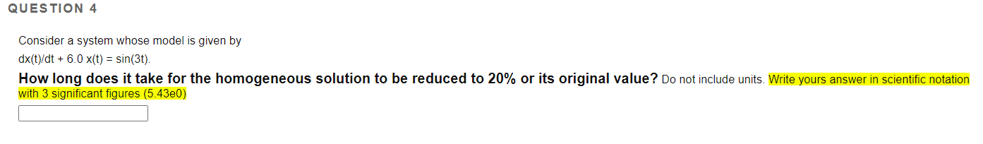 Solved Consider a system whose model is given by | Chegg.com
