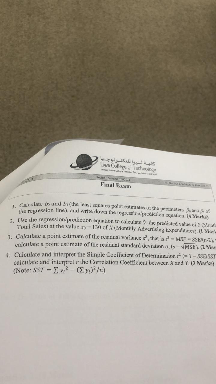 Solved Question 5 Simple Linear Regression Analysis 10 7364