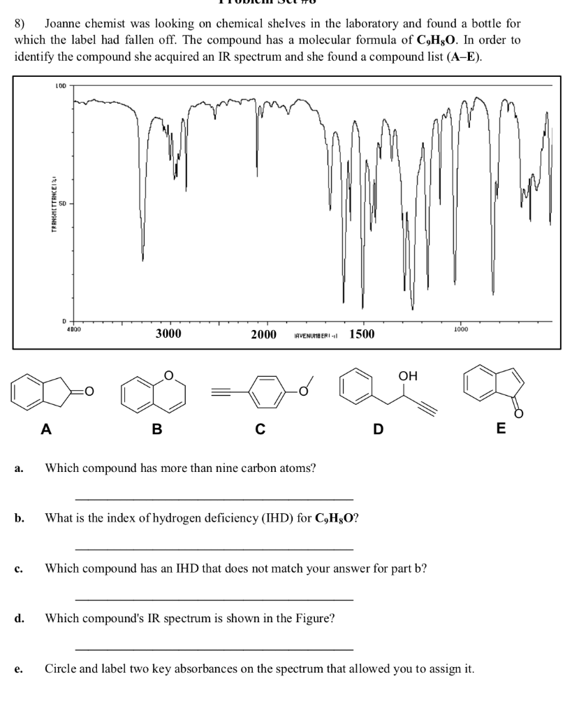 Solved 8) Joanne chemist was looking on chemical shelves in | Chegg.com