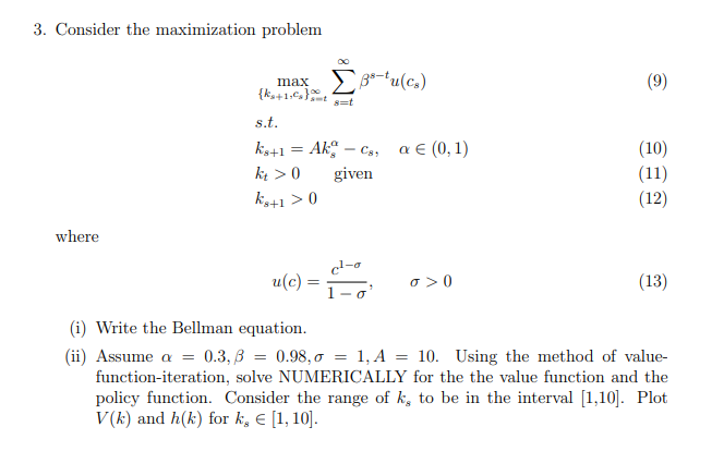 Solved 3. Consider the maximization problem | Chegg.com