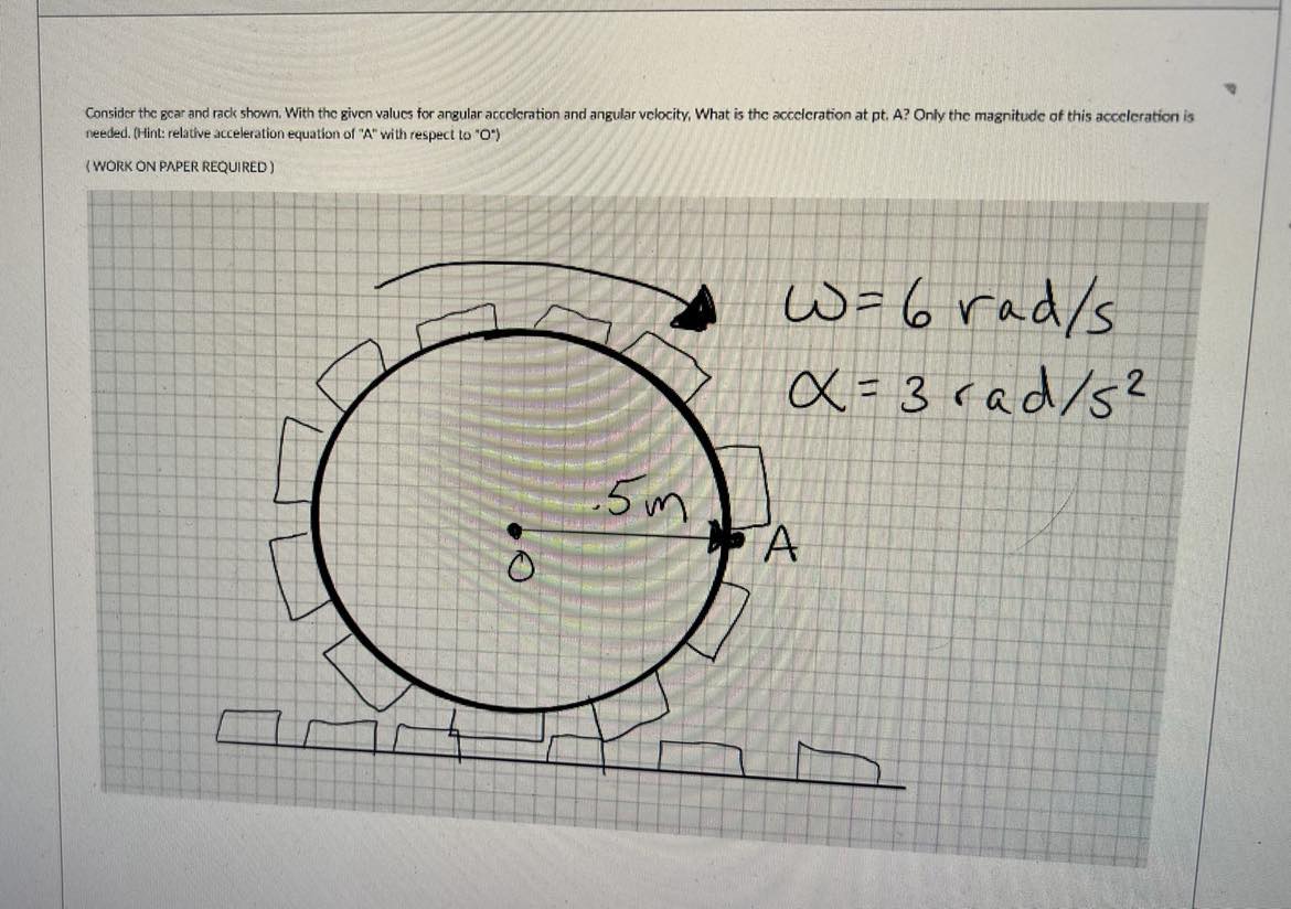 Solved Consider the gcar and rack shown. With the given | Chegg.com