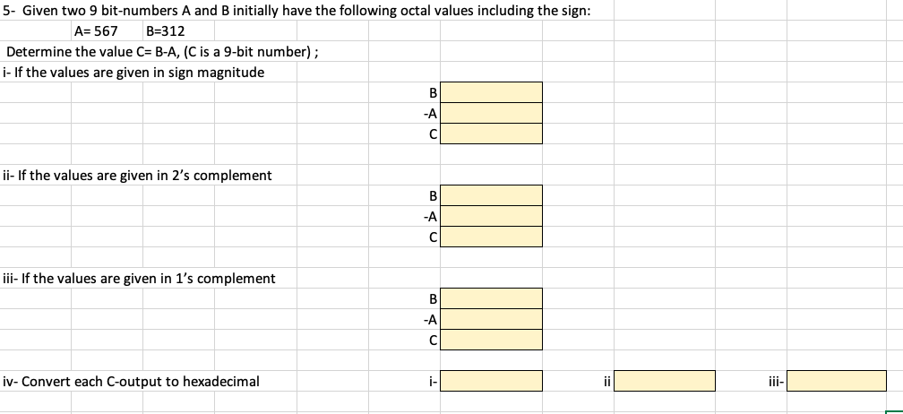 Solved 5- Given two 9 bit-numbers A and B initially have the | Chegg.com