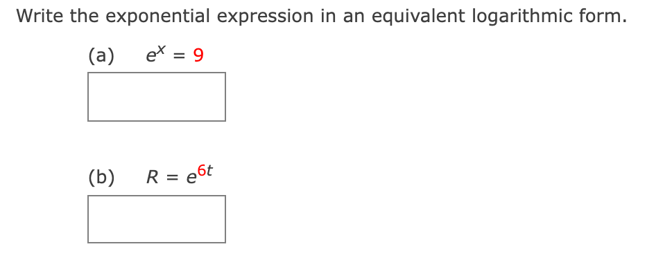 Solved Write the exponential expression in an equivalent | Chegg.com