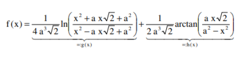 f(x)==g(x)4a321ln(x2−ax2+a2x2+ax2+a2)+=:h(x)2a321arct | Chegg.com