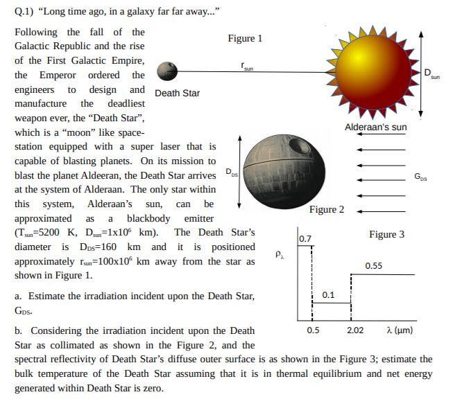 Solved Q.1) "Long time ago, in a galaxy far far away." Sun | Chegg.com