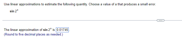 Solved Use linear approximations to estimate the following | Chegg.com
