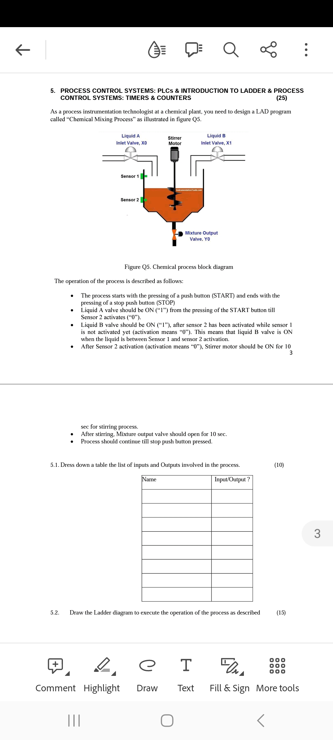 Solved 5. PROCESS CONTROL SYSTEMS: PLCS \& INTRODUCTION TO | Chegg.com