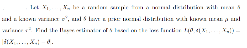 Solved Let X1,…,Xn be a random sample from a normal | Chegg.com