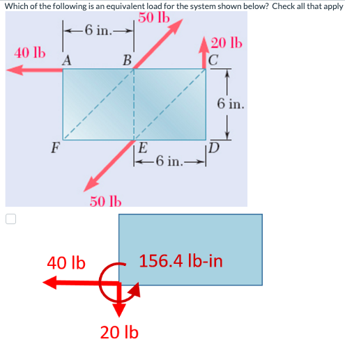 Solved Which of the following is an equivalent load for the | Chegg.com