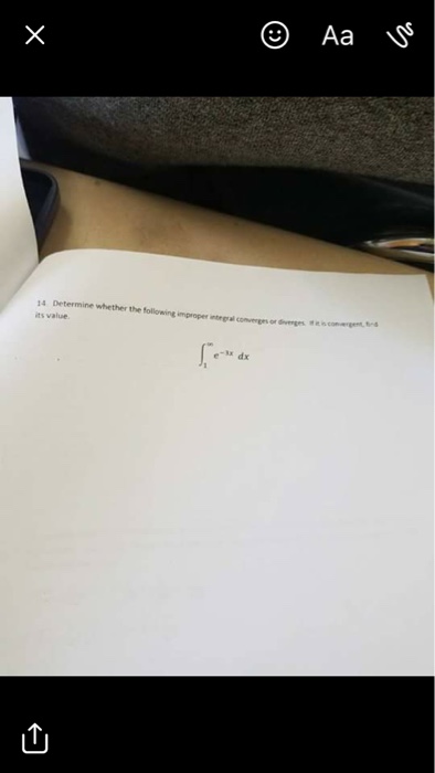 Solved Determine whether the following improper integral | Chegg.com