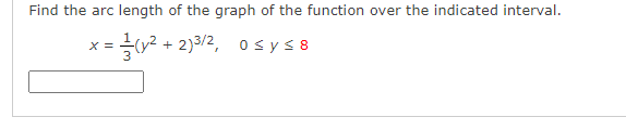 Solved Find the arc length of the graph of the function over | Chegg.com
