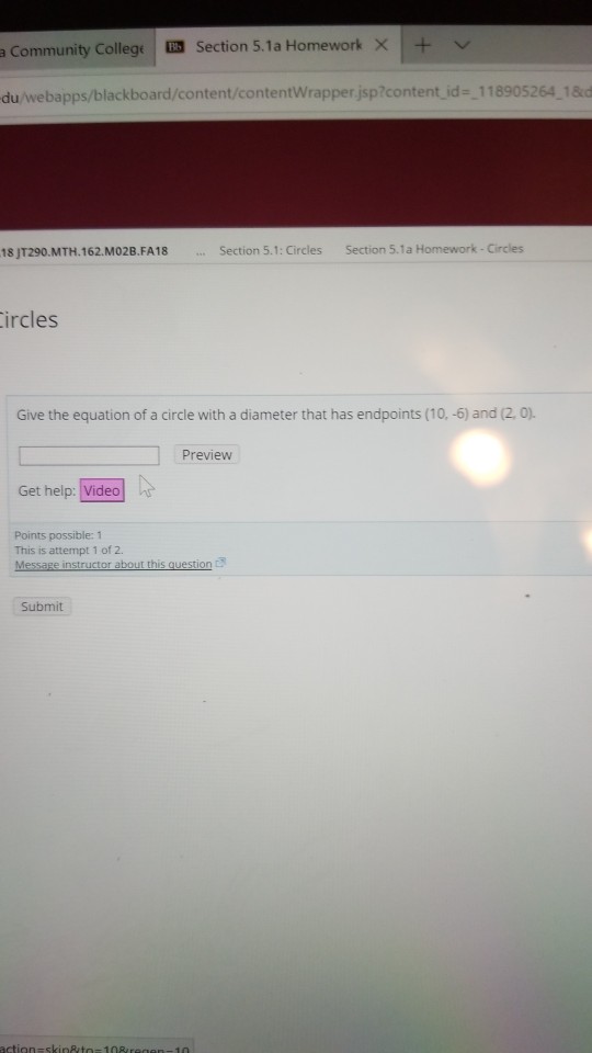Solved Community College Section 5.1 a Homework × | Chegg.com