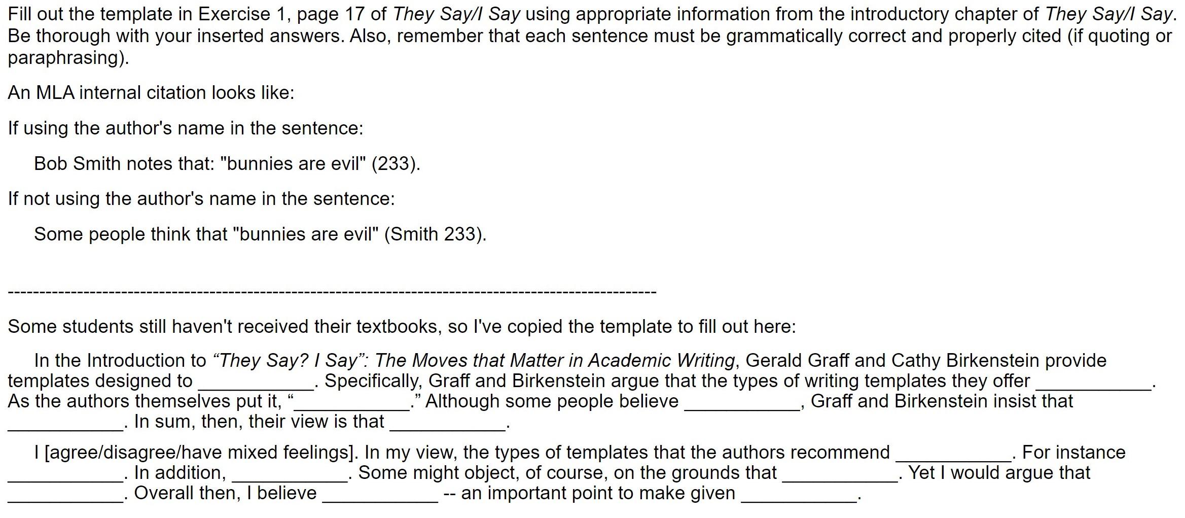 Fill Out The Template In Exercise 1 Page 17 Of They Chegg