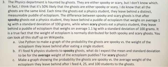 Solved The Physics department is haunted by ghosts. They are | Chegg.com