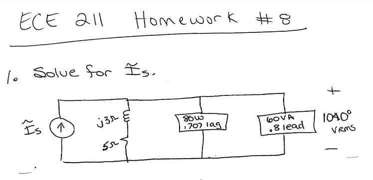 Solved Ece 211 Homework 8 1 Solve For I~s
