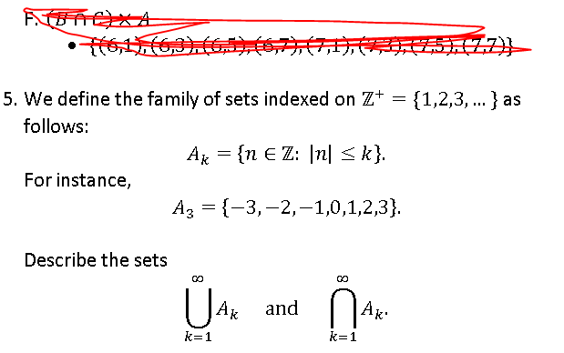 Solved .6,1.636. 567, 1 177) 5. We define the family of sets | Chegg.com