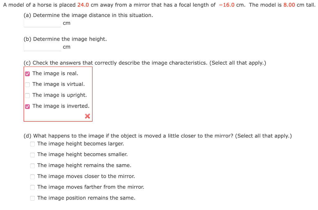 Solved The image is upright. The image is inverted. 3 (d) | Chegg.com