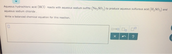 Solved aqueous hydrochloride (HCl) reacts with aqueous | Chegg.com
