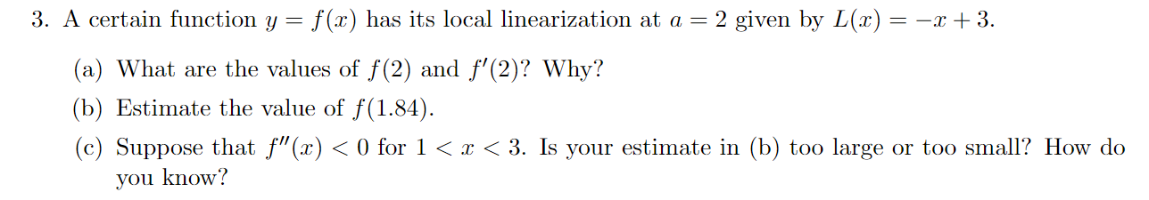 Solved 3. A certain function y = f(x) has its local | Chegg.com