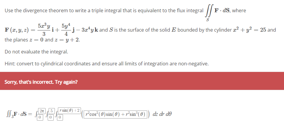 Solved Use the divergence theorem to write a triple integral | Chegg.com