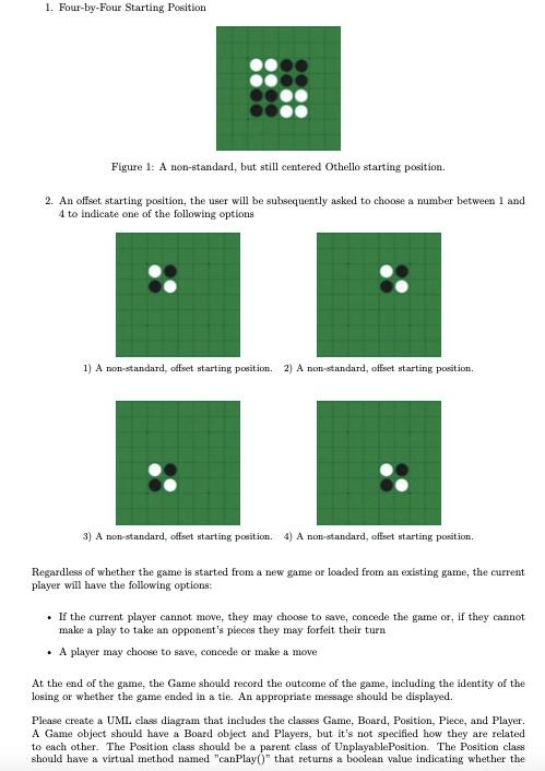 Solved Q1) Designing Othello Your task is to create design | Chegg.com