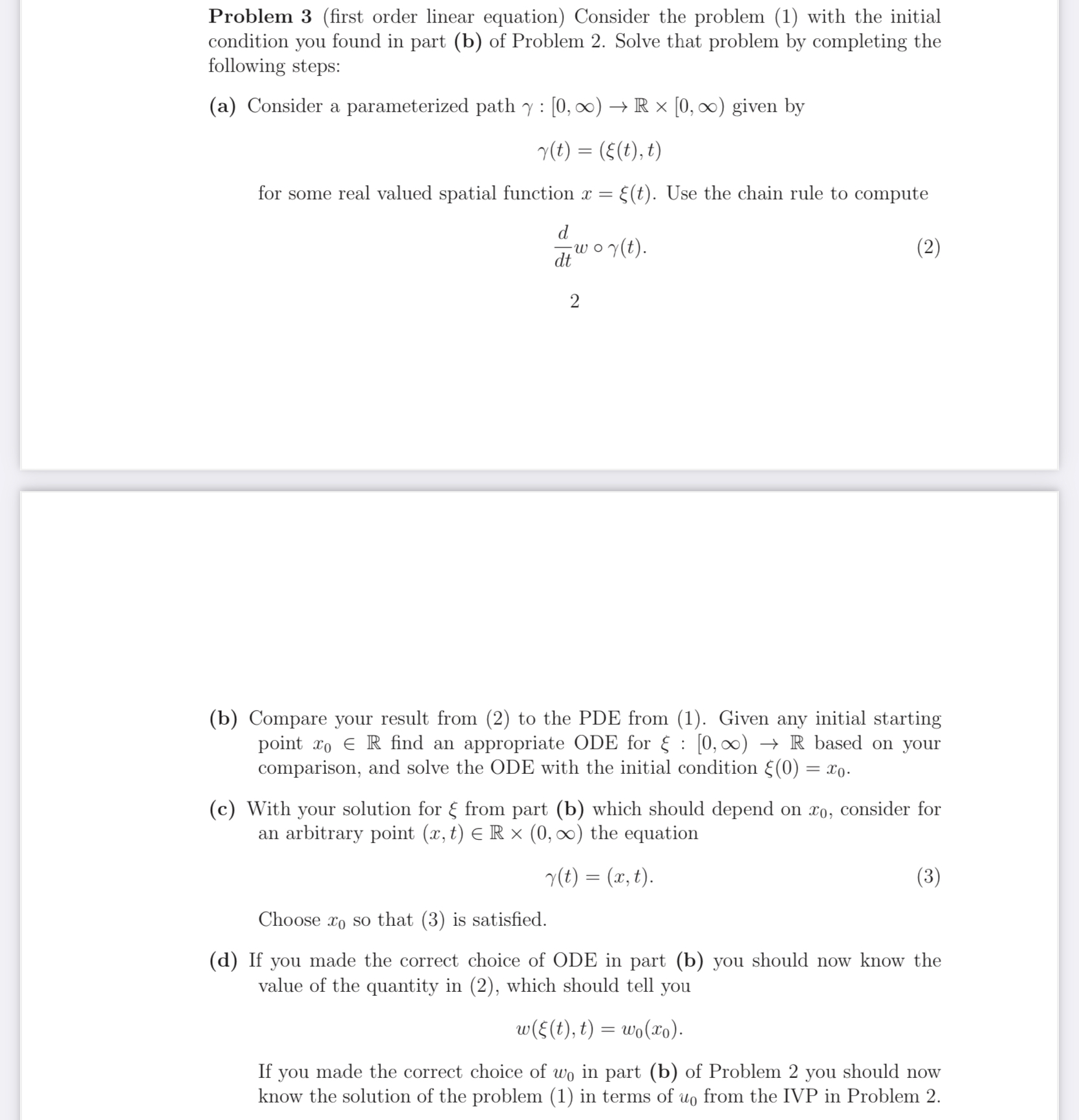 Problem 2 (The wave equation on all of R ) Consider | Chegg.com