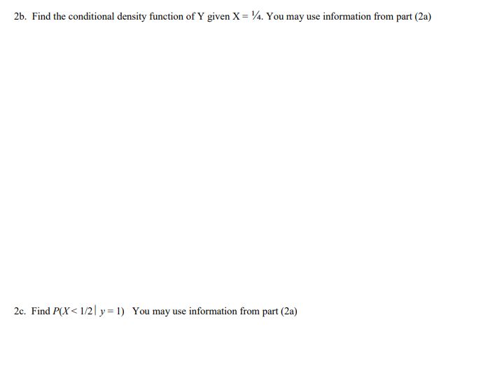 Solved 2. The joint probability density function of X and Y | Chegg.com