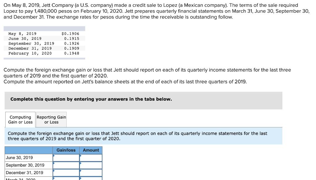 Solved Exercise 15-18A Foreign currency transactions LO C3 | Chegg.com