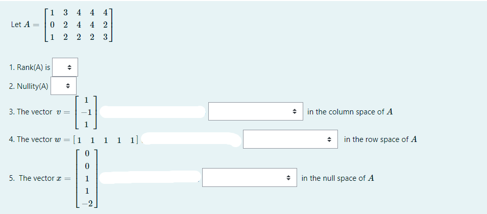 Solved First Options: 1,2,3,4 Second Options: 1,2,3,4 Third | Chegg.com