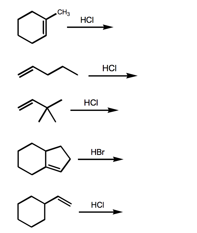 Solved CH3 HCI HCI HCI X HBr НСІ | Chegg.com