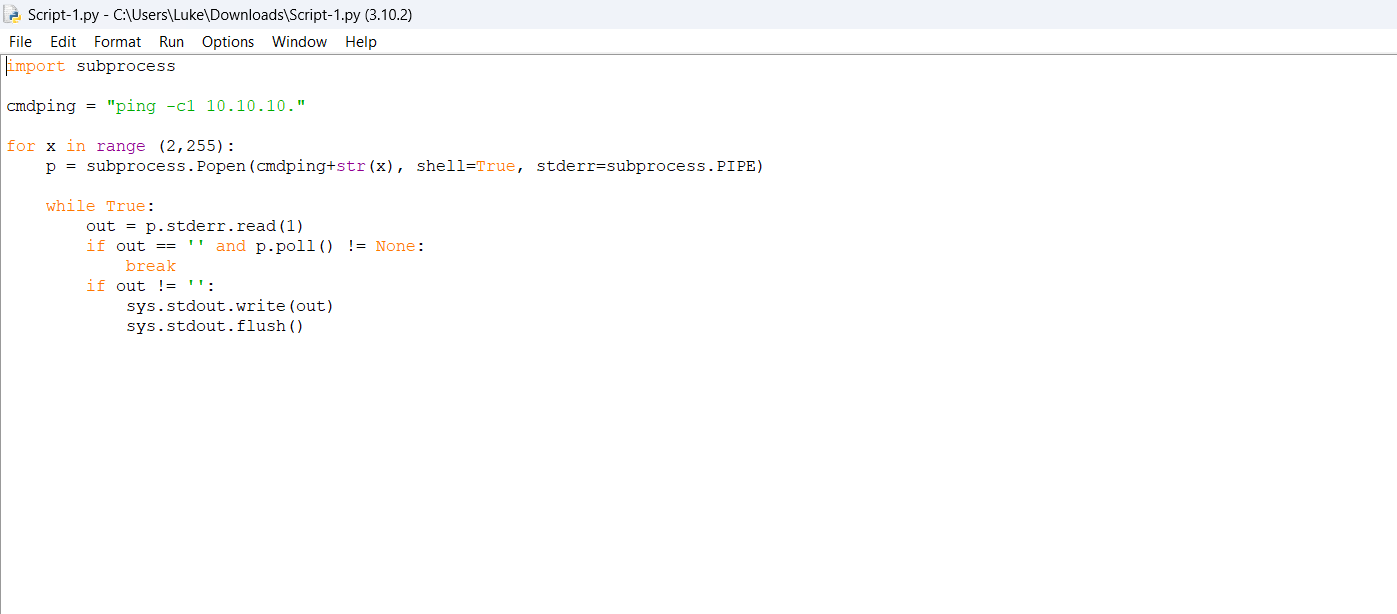 Solved Analyze the following python script. What type of | Chegg.com