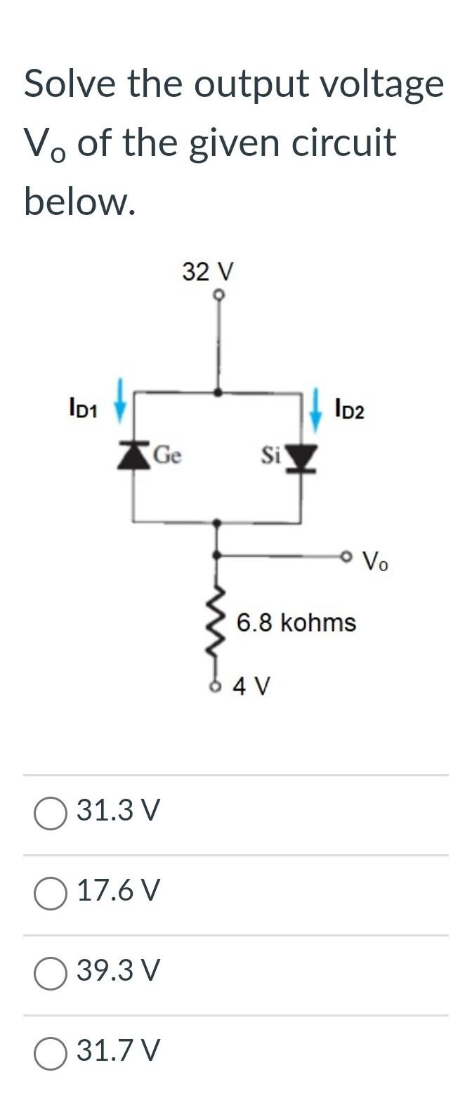 Solved Solve the output voltage V0 of the given circuit | Chegg.com