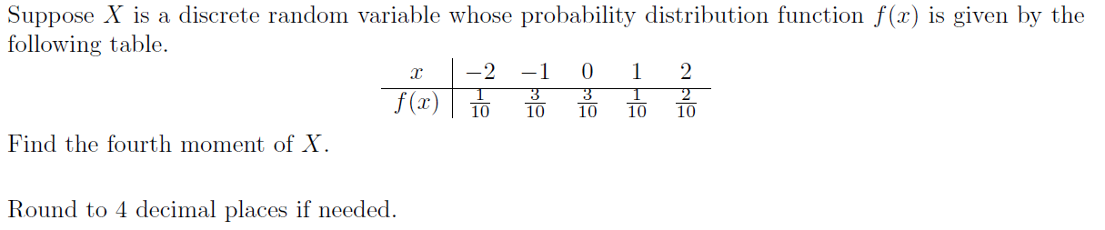 Solved Suppose X is a discrete random variable whose | Chegg.com