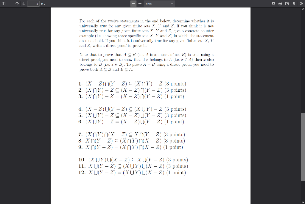 Solved For each problem, write direct proofs to prove the | Chegg.com