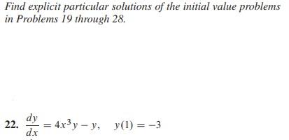 Solved Find explicit particular solutions of the initial | Chegg.com