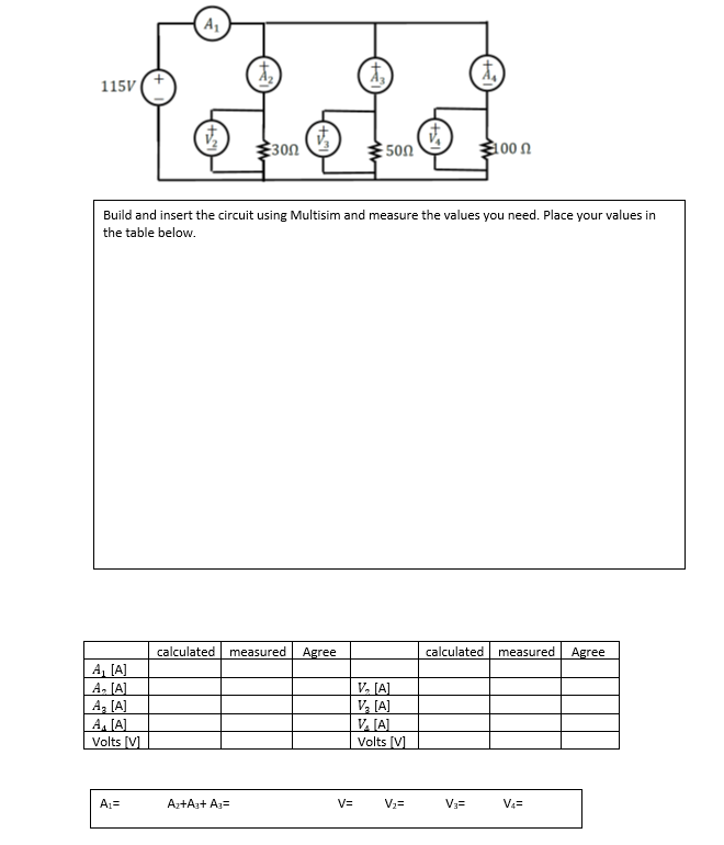 Solved Using Multisim to connect the circuit shown in each | Chegg.com