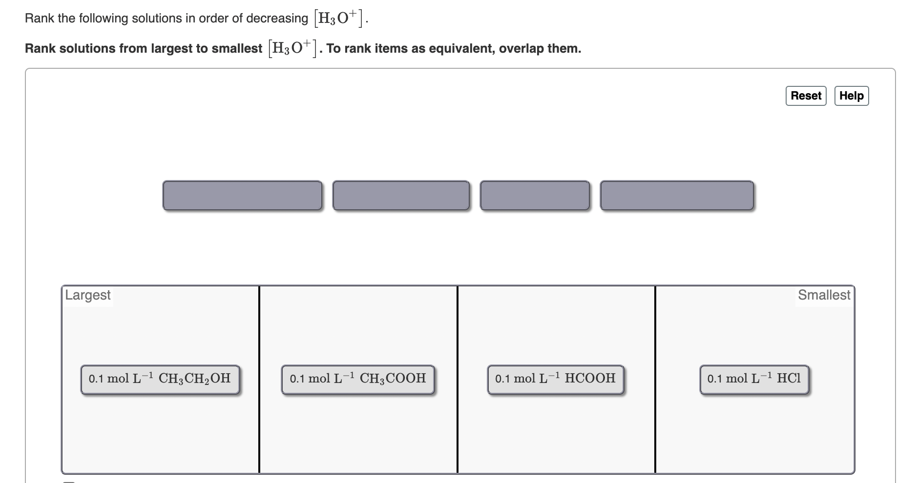 Solved Rank the following solutions in order of decreasing | Chegg.com