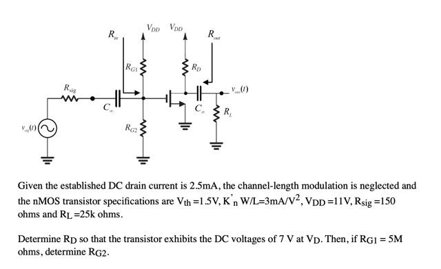 Solved VOD VOD R R w RGU RD Rig w C C R RG Given the | Chegg.com