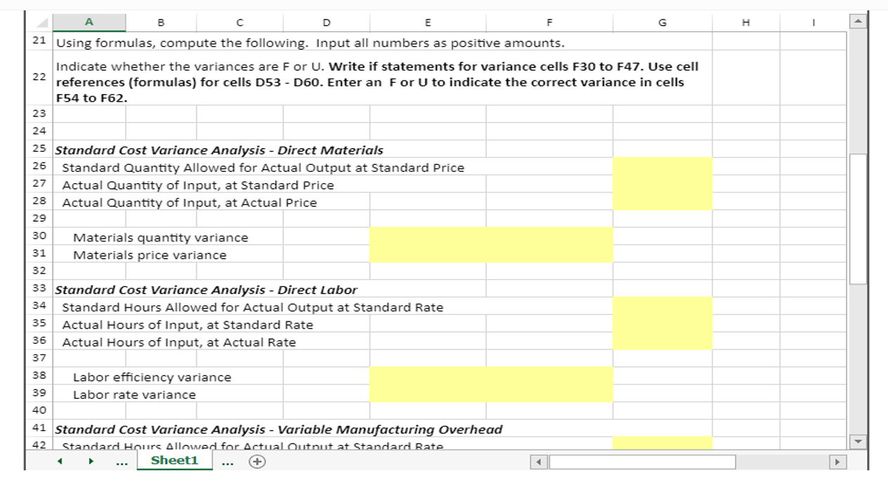 Solved Basic Variance Analysis and the Impact of Variances | Chegg.com