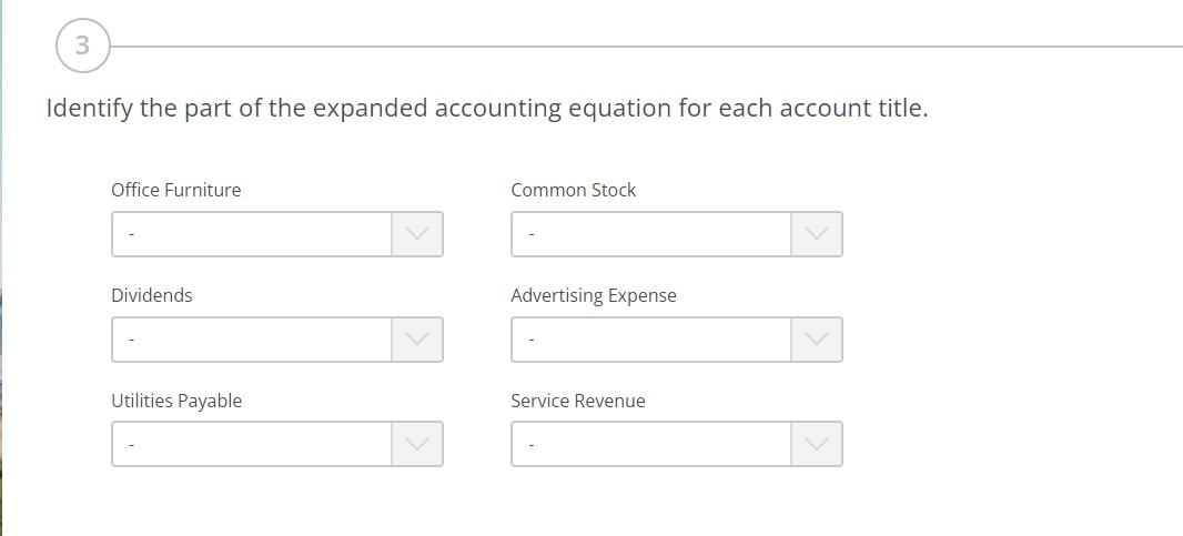 Solved entify the part of the expanded accounting equation | Chegg.com