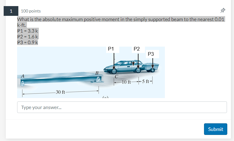 Solved What is the absolute maximum positive moment in the | Chegg.com